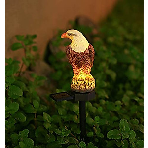 CHUANGFENG Eagle Figurine Garden Solar Stake Light Solar Eagle Lights Outdoor Decorative Bright Light Eagle Statue for Garden, Lawn,Patio,Yard Decoration