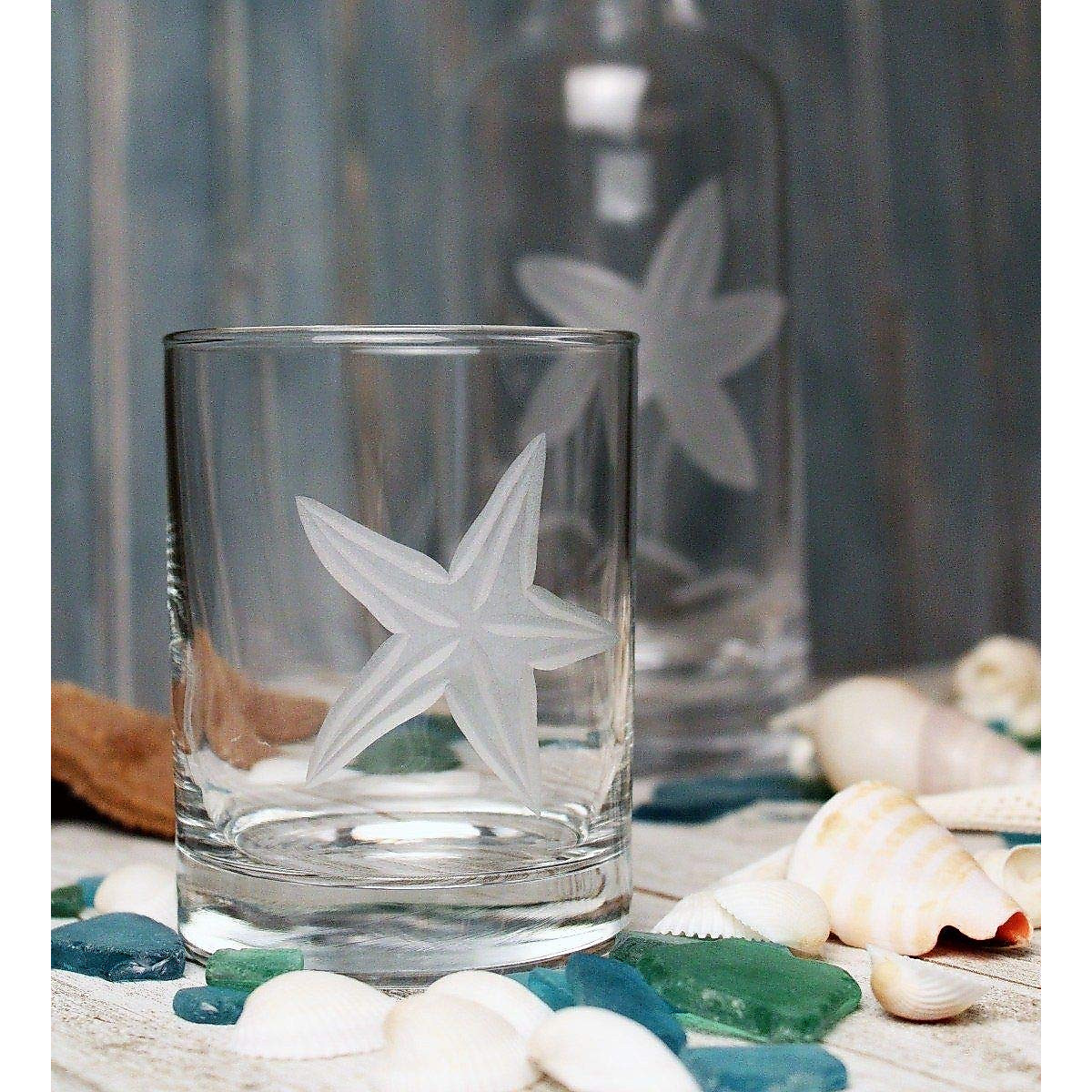 Rolf Glass Starfish Double Old Fashioned Glass, Clear