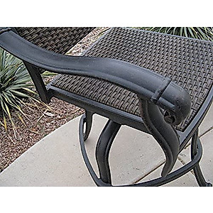 PatioLand Santa Clara Outdoor Patio Swivel Barstools 30" H Dark Bronze Cast Aluminum Set of 4