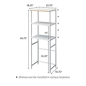 Yamazaki Home Kitchen Appliance Storage Rack-Standing Organizer Shelves, One Size, White