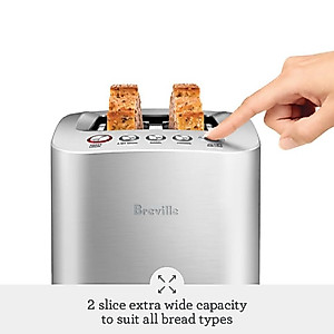 Breville BTA820XL Die-Cast 2-Slice Smart Toaster, Brushed Stainless Steel