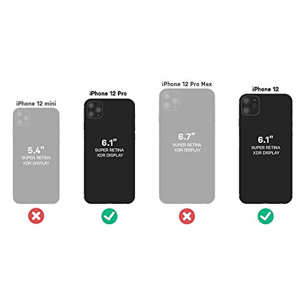 OtterBox iPhone 12 and 12 Pro Defender Series Case - Single Unit Ships in Polybag, Ideal for Business Customers - BLACK, rugged & durable, with port protection, includes holster clip kickstand