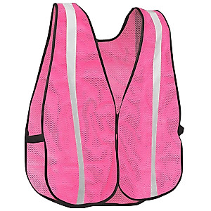 KAYGO Reflective High Visibility Safety Vest, KG0008-10 Silver Stripe, for Men and Women, Pack of 1(Pink)