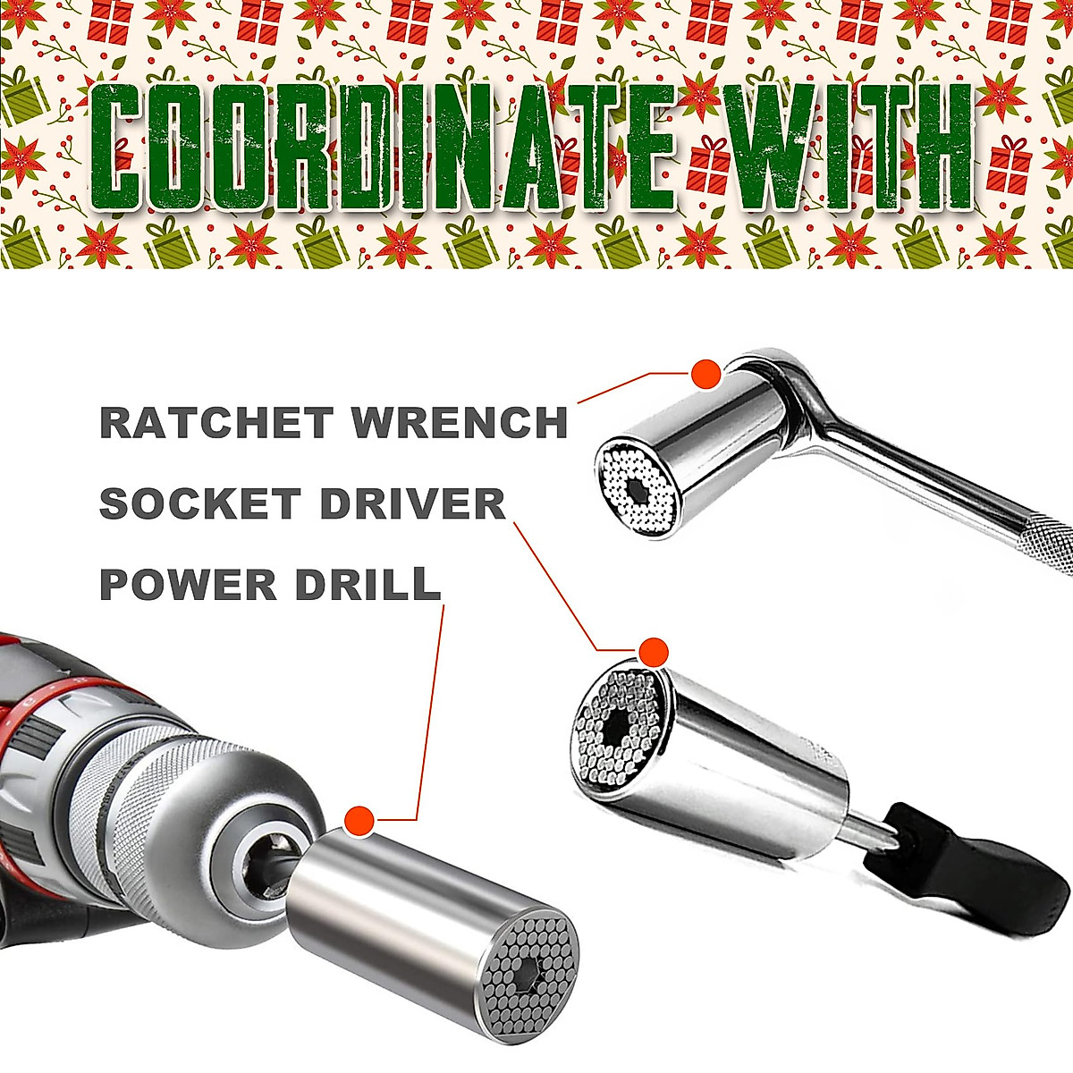 ONEAGE Gifts for Husband Him Men I LOVE YOU,Universal Socket(7-19mm),Stocking Stuffers Christmas Gifts,Valentines Fathers Day Anniversary Birthday Gifts,Tool Gadgets for Men