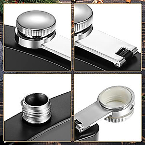 16 Packs Hip Flask for Liquor Matte Black 8 oz Stainless Steel Hip Flask Leakproof Flask Set with 16 Funnel and Shot Cups for Men Women Drinking Cocktail Whiskey Wine Wedding Groomsman Party Supply