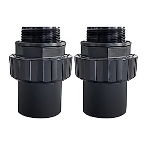 Amptyhub 2" Hi-Temp Union Compatible with All Pentair Whisperflo and Intelliflo Pumps for Inground Swimming Pool 21063-200-000-2" MIP x 2" Slip PVC - 2 Pack
