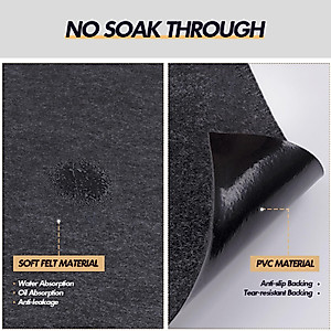 Pektiftn 8.2x6ft Outdoor Storage Shed Mat Waterproof, Thickened Garden Shed Floor Mat, Non Slip Garage Floor Mat Carport Oil Mat, Flooring Protector Pad for Patio, Furniture, Moto, Car (8.2x6ft)