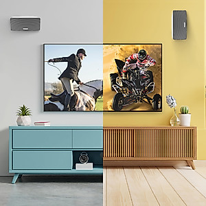 Play 3 Wall Mount White, Compatible with Sonos Play:3, Adjustable Swivel & Tilt Mechanism, Mounting Bracket includes All Fixings