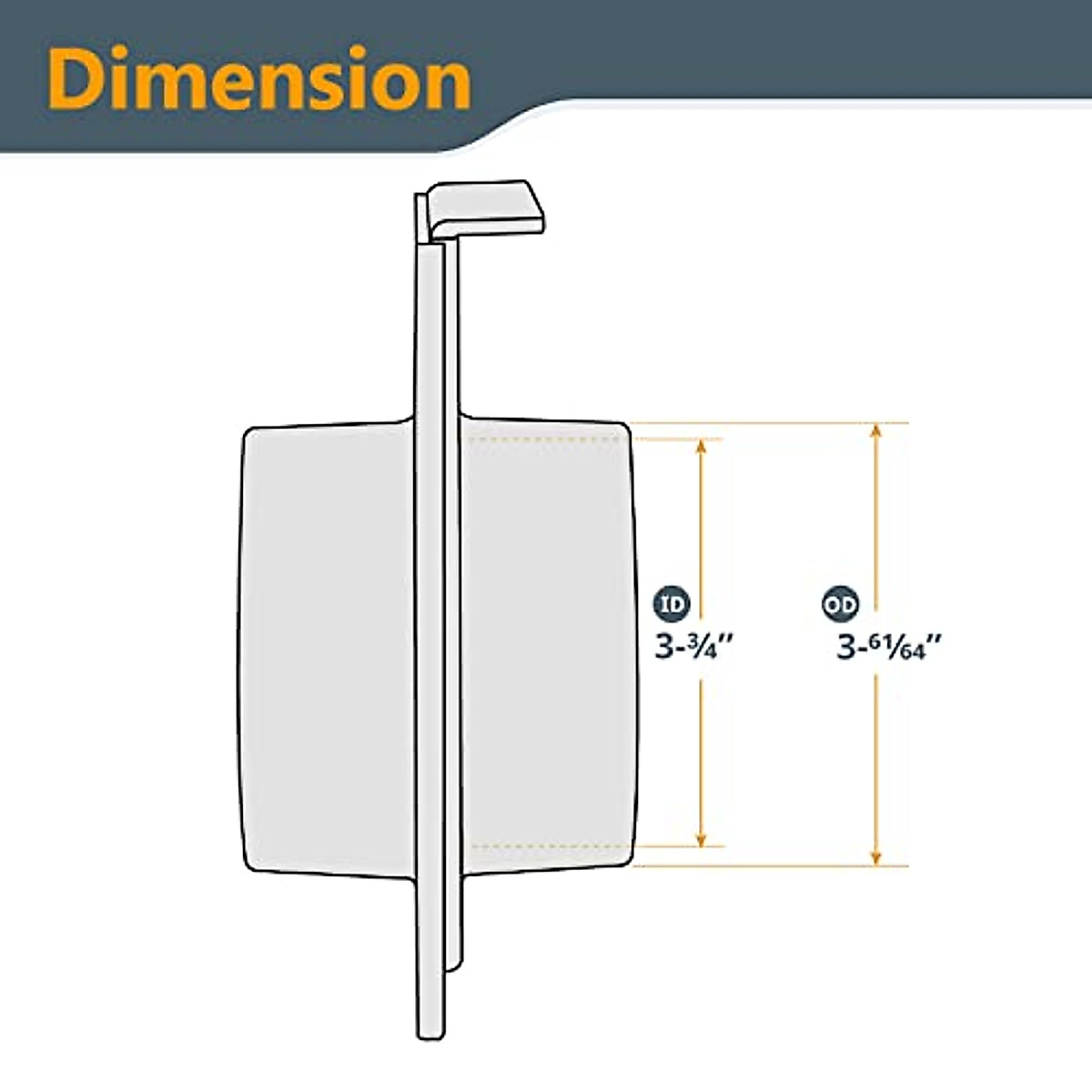 POWERTEC 70108-P4 4-Inch Blast Gate for Dust Collector, Dust Collection Fittings, 4 PK