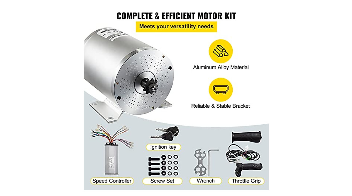 BestEquip 2KW 48V Electric Motor Kit for Sports