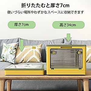 Aroya Storage Box, All Directions, Single Item, Width 23.6 x Depth 16.5 x Height 13.4 inches (60 x 42 x 34 cm), Capacity 23.7 gal (85 L), Folding, Clothes Organization, with Wheels, Storage Case,