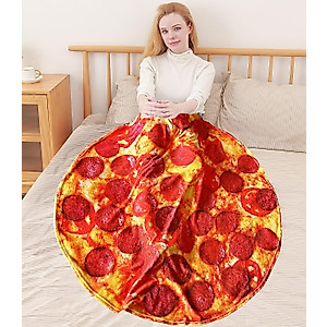 BENEDICT Pizza Blanket for Baby 36 inch Novelty Food Pizza Blanket Soft and Funny Flannel Blanket Suitable for Baby Gifts for Baby Shower Boy Girl