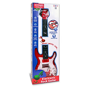 Bontempi Red Electric Guitar, Right, Multicolor, ‎2.54 x 2.54 x 2.54 cm (241300)