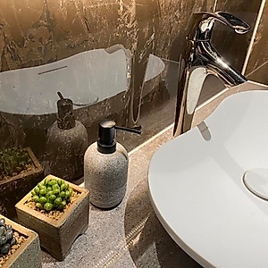 GalDal Soap Dispenser Grey,Hand Soap Lotion Dispenser for Bathroom Countertop,Soap Dispenser for Kitchen Sink.