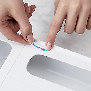 YouCopia StoraBag Plastic Sandwich Bag Organizer for Kitchen Storage, 4-Slot, White