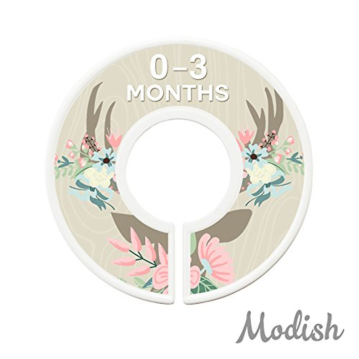 Modish Labels Baby Clothes Size Dividers, Baby Closet Organizers, Size Dividers, Baby Closet Organizers, Closet Dividers, Clothes Organizer, Girl, Woodland, Deer, Boho, Flowers, Floral Antlers (Baby)