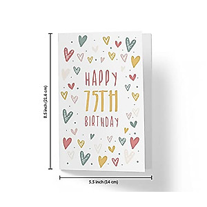 75th Birthday Card for Him Her - 75th Anniversary Card for Dad Mom - 75 Years Old Birthday Card for Brother Sister Friend - Happy 75th Birthday Card for Men Women | Karto – Heart Doodles