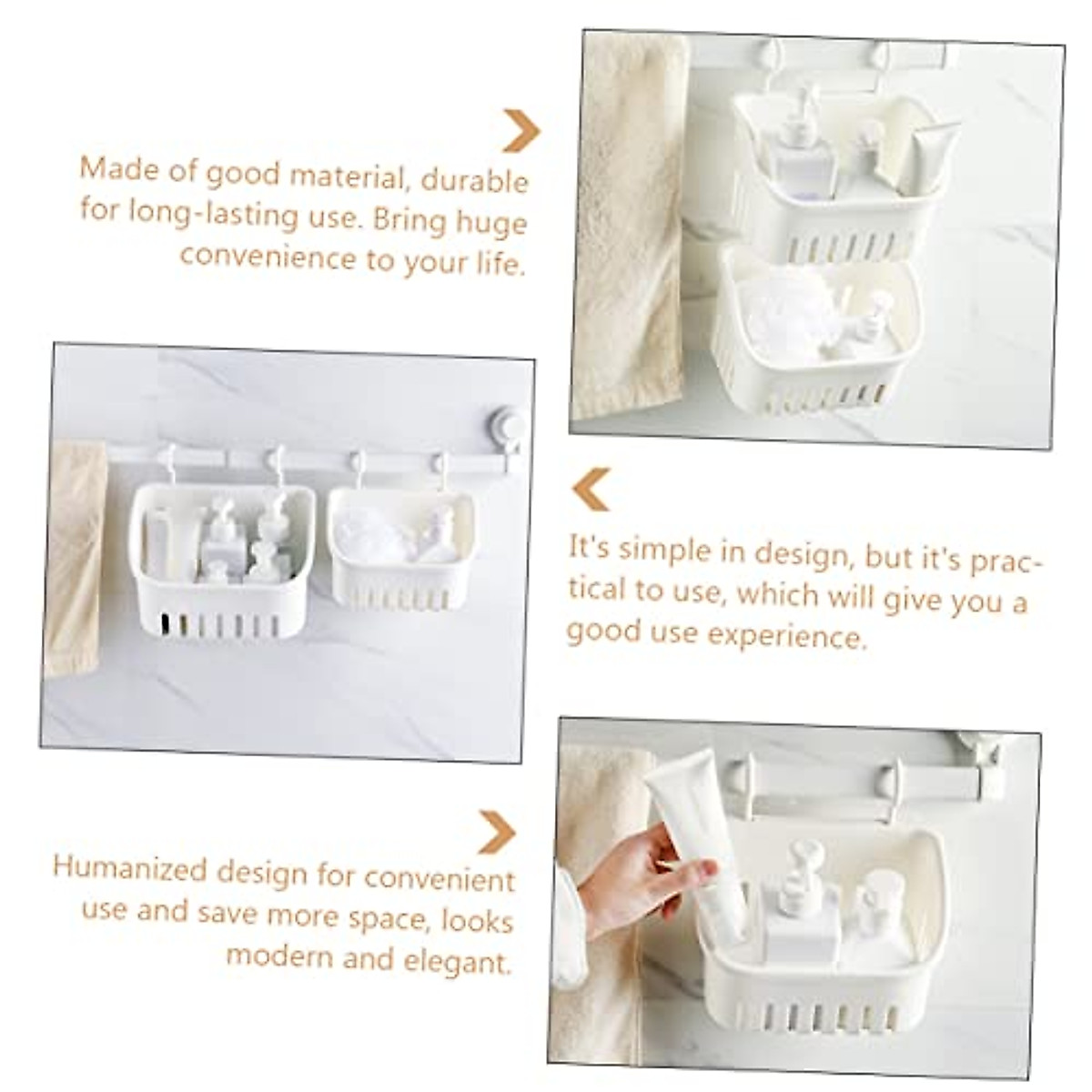 BESPORTBLE Hanging Storage Basket Toy Baskets Tub Organizer for Bathtub Bath Toy Storage Basket Shower Head Bathroom Organizer Bathroom Pantry Holder Shower Supply Hanging Shower Basket