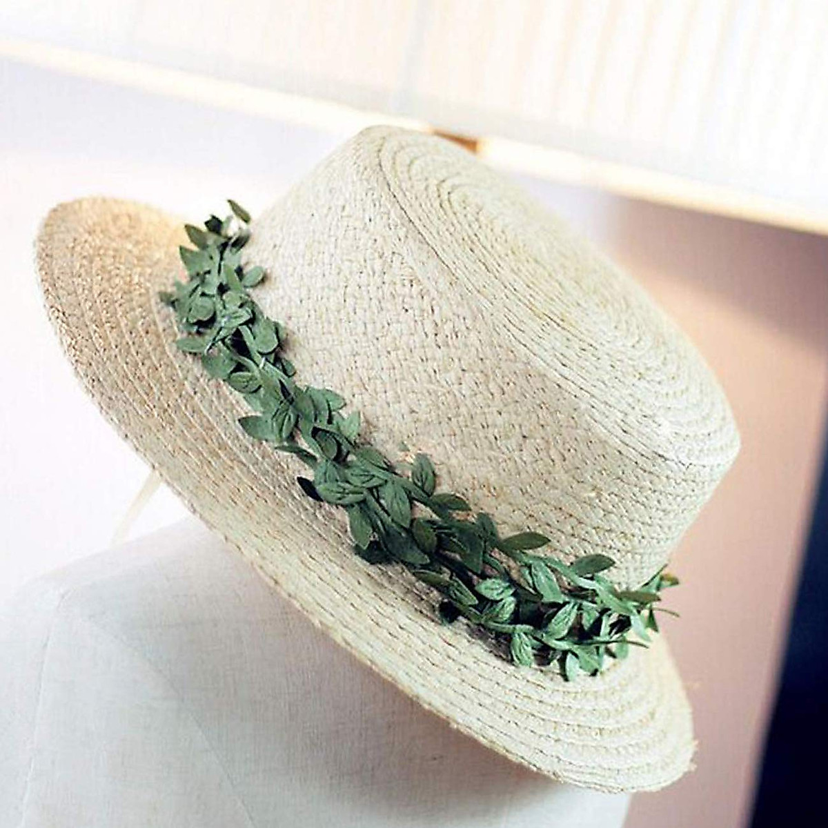 TIHOOD 2PCS 252 Ft Artificial Vines, Artificial Eucalyptus Leaf Garland DIY Greek Wild Jungle Decorative Botanical Greenery for Home Wall Garden Wedding Party Wreaths (Artificial Vines x2)