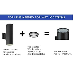 Progress Lighting P5642-31 Cylinder Outdoor, 6-Inch Width x 18-Inch Height, Black