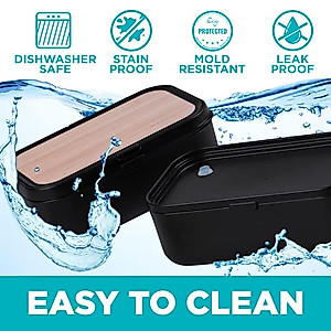 KARRICO XL Bento Box | 68 fl oz Larger Size for Adult Portions | 100% Leakproof | Work Lunch Portion Control | BPA Free Microwave & Dishwasher Safe