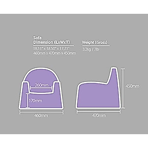 Baby Care Leather Kids Sofa (Gray) | High-end Quality Toddler Chair and Kids Couch for Boys and Girls | Waterproof, Ergonomic, Easy to Clean, No Glue Used …