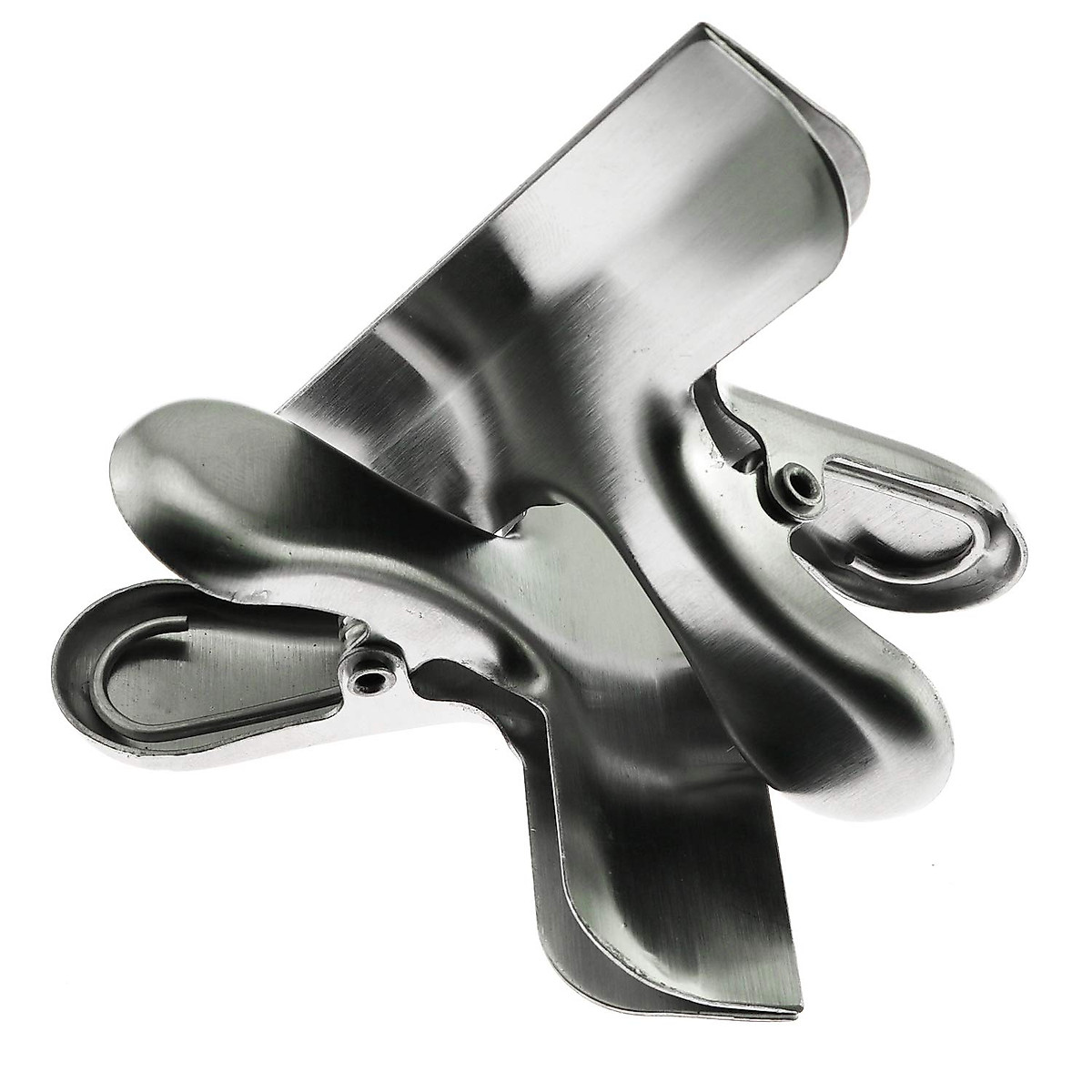 Ruiling 5pcs 3 inch Wide Opening Heavy Duty Stainless Steel Chip Bag Clips for Air Tight Seal Grip on Coffee & Food Bags, Kitchen Home Office