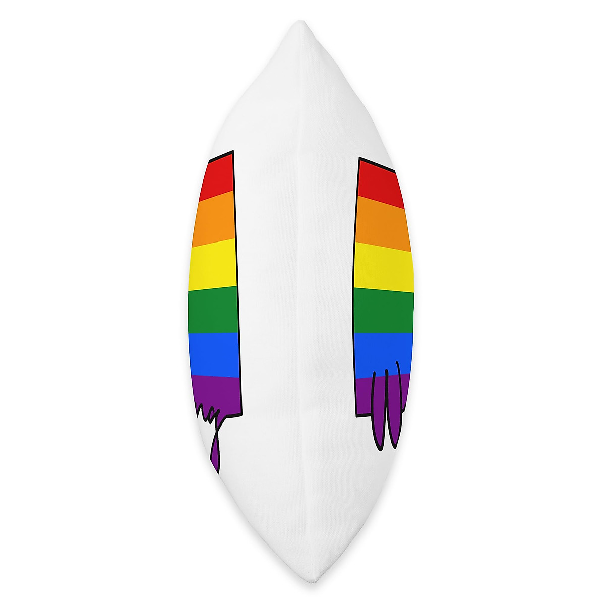 Wyoming Map USA State Rainbow Pride Flag Map USA State Wyoming Rainbow Flag Pride Month Throw Pillow, 16x16, Multicolor