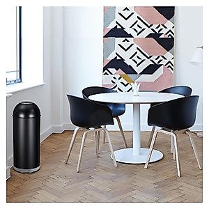 CuisinAid Streamlined 17 Gal / 65L Open Top Trash Can - Heavy Duty Stainless Steel, Lidless Design, Floor Friendly, Large Capacity for Home, Office, Restaurant