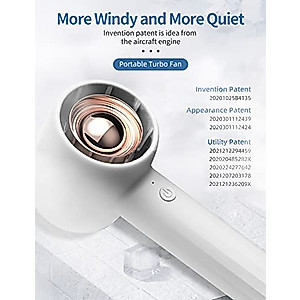 KENSUKA Portable Handheld Fan with Aromatherapy HA1, Personal USB Rechargeable Mini Turbo Fan with 3 Speed Adjustable and Desk Base, Pocket Hand Fans for Women, Travel, Makeup, Outdoor, Indoor.