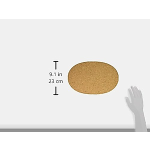 Linden Sweden Jonas Round Cork Trivet - Water Absorbent - Perfect for Plants, Hot Pots, Pans, Mugs, and Glasses (13" x 8 1/2" (1pack))