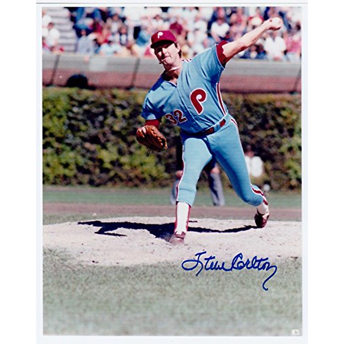 Kirkland Steve Carlton 8 X 10 Autograph Photo on Glossy Photo Paper