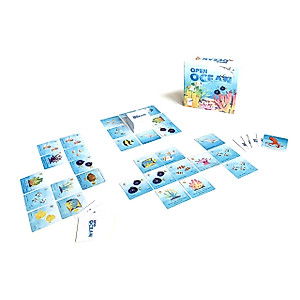 Open Ocean Card Game | Family Friendly Drafting + Tile Placement Game | Enjoyed by Kids, Teens, and Adults | Ideal for 1-5 Players | 8+