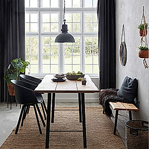 Tengchang 30" Metal Desk Dining Table Legs Black, Set of 2