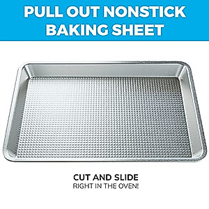 Easy-to-Clean Bamboo Wood Cutting Board Set with Non Stick Pullout Baking Sheet Tray - Easy Compact Storage Chopping Board Set