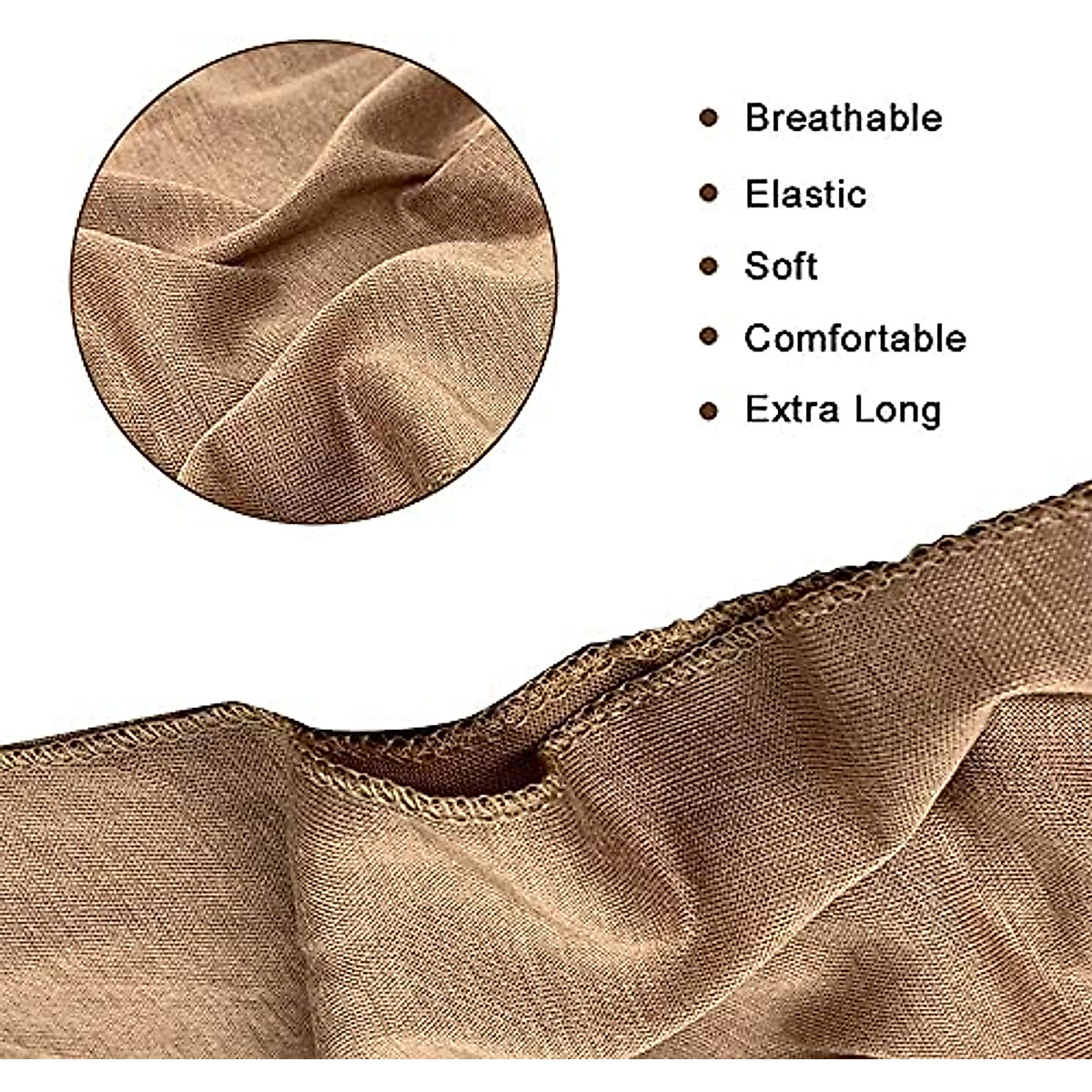 4 Packs Stretch Jersey Turban Head Wrap Scarf African Headwraps for Women Head Wraps Long Hair Scarf Ultra Soft Breathable Solid Color Turban Tie Large Headband (Black Dark Grey Light Brown Blue)