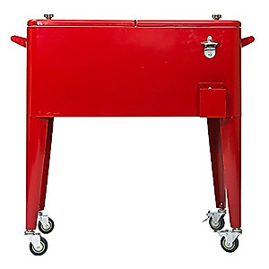Permasteel 80 Quart Portable Cooler in Red