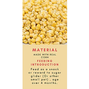 PETIVORE Premium Freeze Dried Corn for Sugar Glider and Small Exotic Pet - Made with Corn - Sugar Glider, Hamster, Squirrel, Chinchillas, Marmoset Happy Treats, Snacks and Food (17g)