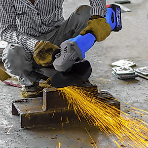 Cordless Angle Grinder Brushless Motor 10000RPM, 21V Cordless Grinders Tools w/3.0Ah Battery & Fast Charger, 4.5''Grinding Wheels, Cutting Wheels, Adjustable Auxiliary Side Handle Grinders Power Tools