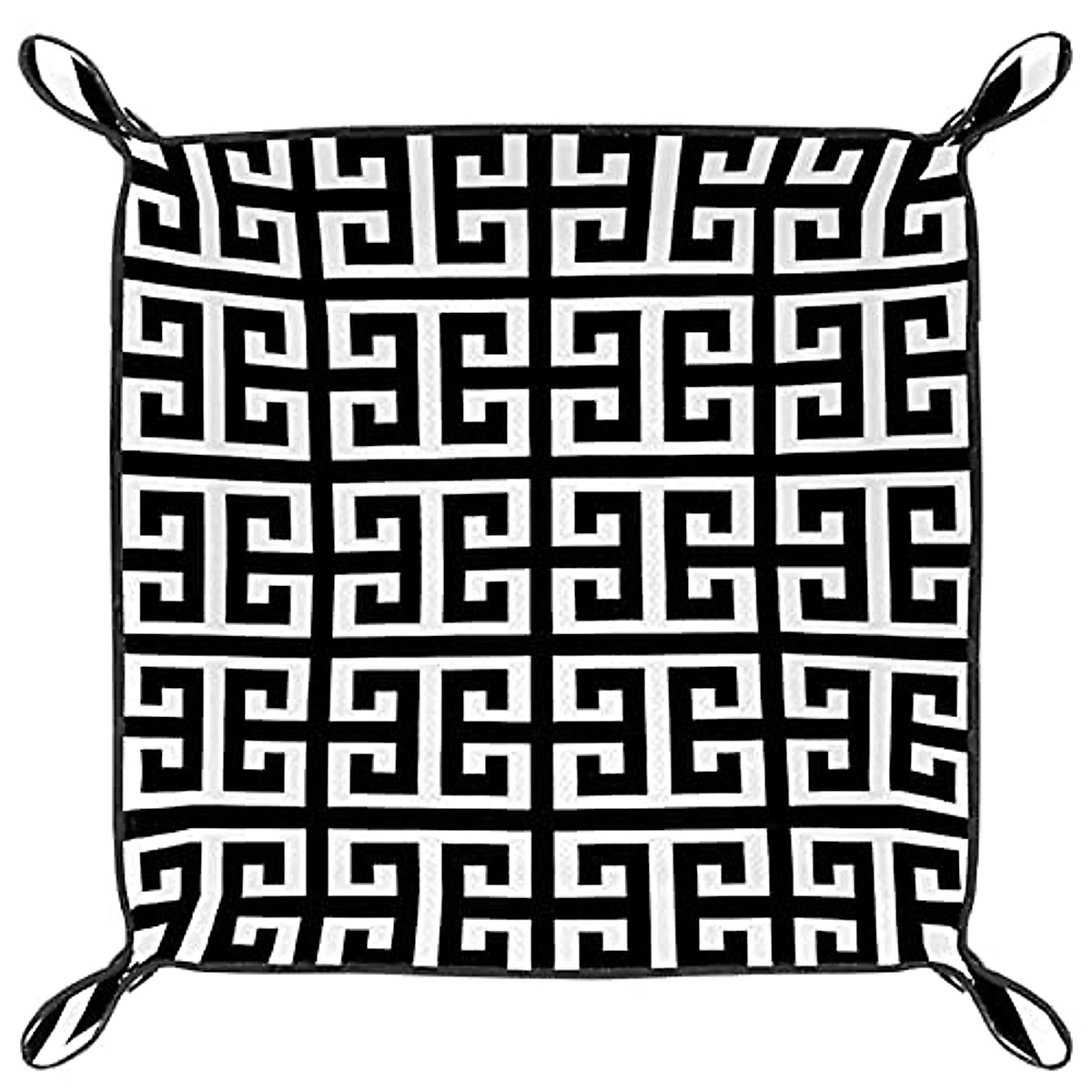 Tradition Greek Key Pattern Accessories Storage Tray for Travel, Home or Office