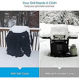 Unicook Heavy Duty Waterproof Barbecue Gas Grill Cover, Small 50-inch BBQ Cover, Special Fade and UV Resistant Material, Fits Grills of Weber Char-Broil Nexgrill Brinkmann and More, 50"W x 22"D x 40"H