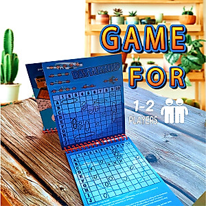 GRANDLMOON 2 Pack Reusable 32 Activity Game Mats Pads with Dry Erase Marker as Travel Toy & Learning Tool for Ages 6-12 (9”X 6”)