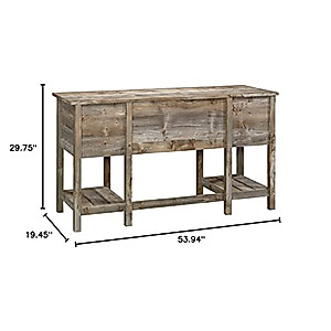 Sauder Granite Trace Desk, L: 53.94" x W: 19.45" x H: 29.76", Rustic Cedar Finish
