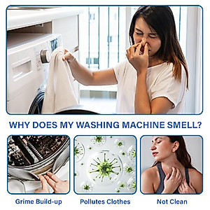 EENET Clinix - 24 Pack of Washing Machine Cleaner Tablets for Front Load & Top Load Washer - Deep Cleaning Washer Machine Remove Odor