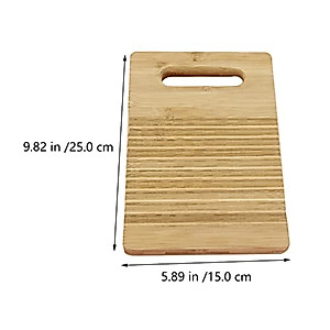 Cabilock Wood Washing Clothes Washboard Laundry Washboard Hand Wash Board Mini Scrubbing Board Mat for Home Kids Cleaning Shirts