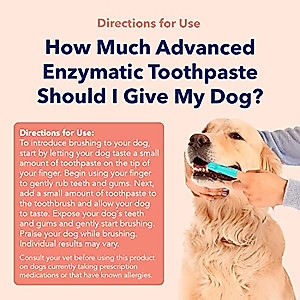 Vets Preferred Dog Enzymatic Toothpaste – Safe and Natural Dog Oral Care Toothpaste – Freshens Breath, Fights Plaque and Reduces Tatar – Tasty Peanut Butter Flavor – 3 Oz