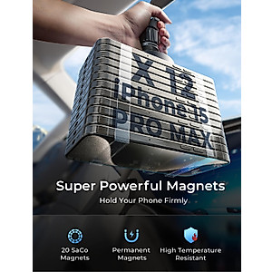 LISEN for Magsafe Car Mount Charger [20 Strong Magnets], for Magsafe Car Charger, Hands Free 15W Wireless Car Charger for iPhone 15, Universal Phone Mount for Car Wireless Charger Fits iPhone 14 13 12