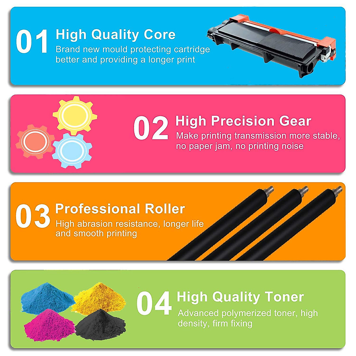 Dell (3-Pack, Black) 4Benefit Compatible E310dw Toner Cartridge Replacement E310 E515 E514 Toner (3xBlack) Used E310dw E515dw E514dw E515dn E310 E514 E515 Laser Printers