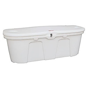 TAYLOR MADE 123650 Stow N' Go Poly Dock and Patio Storage Box - 43" L x 21" W x 36" H, Classic White