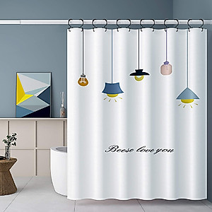 Shower Curtain Hooks, Goowin Shower Curtain Rings, Stainless Steel Shower Curtain Hooks Rust Proof Free Sliding Double Shower Hooks for Curtain, Shower Curtains & Liners (Black)